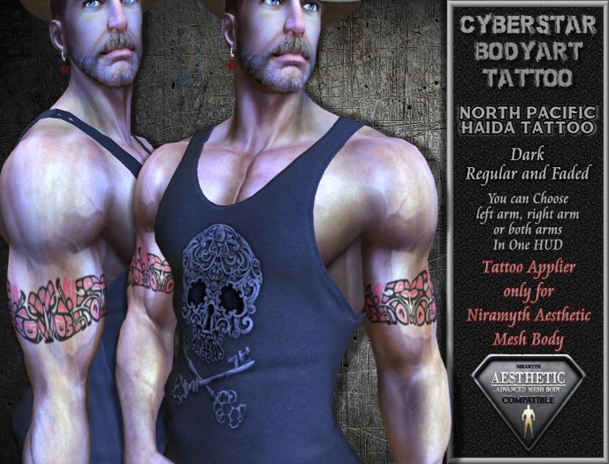 Second Life Marketplace - Aesthetic Armband Tattoo HAIDA for Niramyth ...