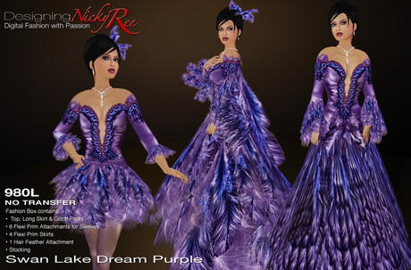 Second Life Marketplace - *NR* Swan Lake Dream Purple