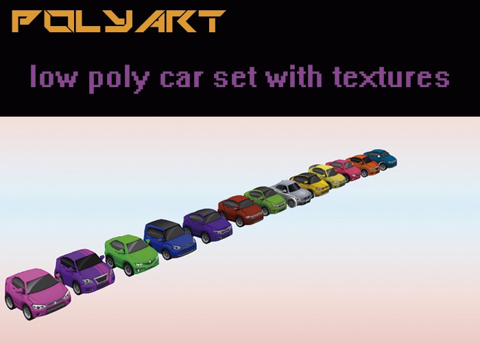 Second Life Marketplace - polyart-lowpoly cars