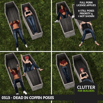 Second Life Marketplace - CLUTTER - 0313 - Dead in Coffin Poses