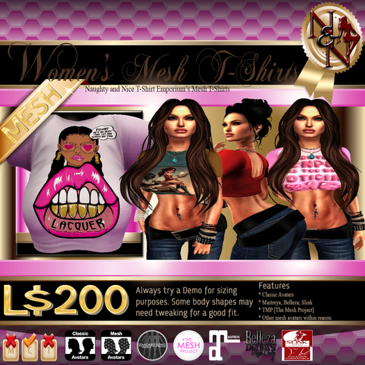 Second Life Marketplace - -N&N- Exclusive Belly Shirt [Thot Juice]
