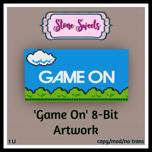 Second Life Marketplace - stone sweets. geeky artwork / game on 8-bit