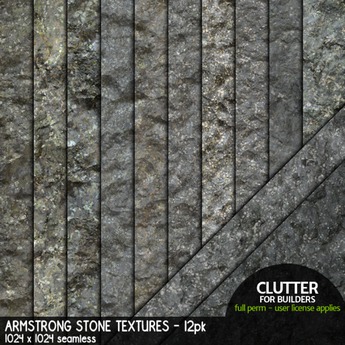 Second Life Marketplace - Clutter - Armstrong Stone Textures - 12PK