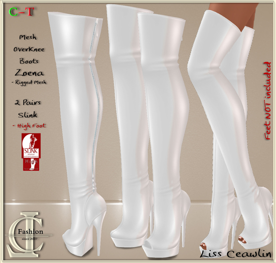 Second Life Marketplace - .:LC:. Zoena 2 Pair Slink Leather OverKnee ...