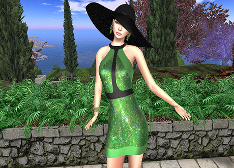 Second Life Marketplace - *GLITTER* LILITH MESH MINIDRESS GREEN FLASH ...