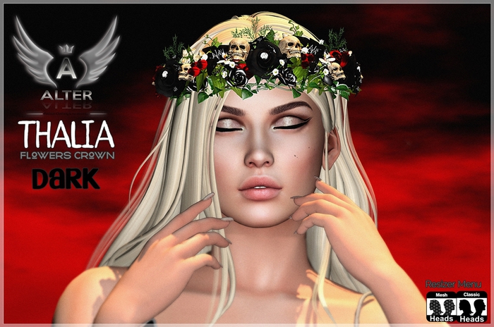 Second Life Marketplace - Thalia Flowers Crown Dark