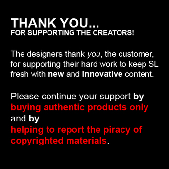 Second Life Marketplace - Copybot Warning Posters For SL Store Owners