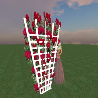 Second Life Marketplace - MEP Red Rose Trellis