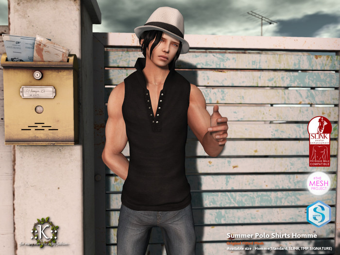 Second Life Marketplace - ::K:: Summer Polo Shirts Homme FAT