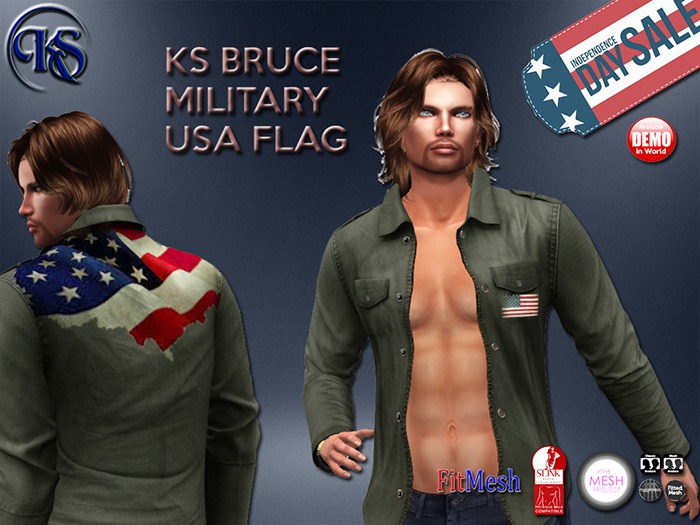 Second Life Marketplace - KS BRUCE LS MILITARY SOLO INDEPENDENCE DAY