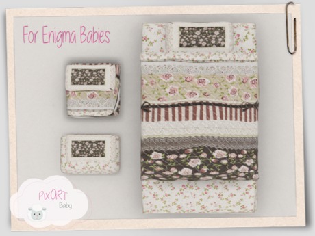 Second Life Marketplace - -PixART- Flower Patchwork Bed Set - for ...