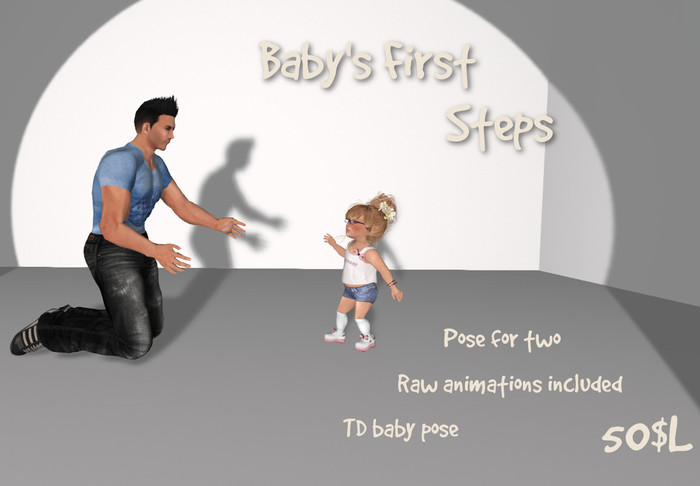 Second Life Marketplace - Baby's First Steps - TD baby Pose