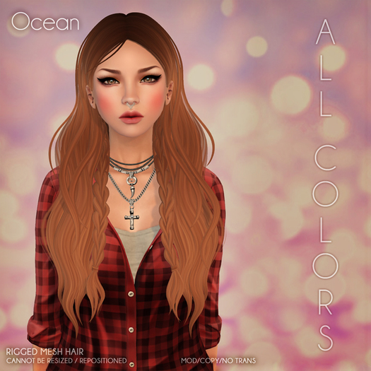 Second Life Marketplace - /Wasabi Pills/ Ocean Mesh Hair - All colors