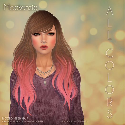 Second Life Marketplace - /Wasabi Pills/ Mackenzie Mesh Hair - All colors