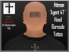Second Life Marketplace - Agent 47 'Hitman' Head Barcode Tattoo