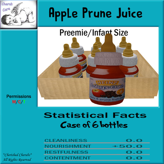 Second Life Marketplace - Cherub Care Apple Prune Juice in Preemie ...