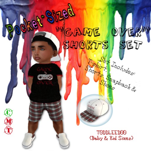 Second Life Marketplace - *PoCkEt-SiZeD* Game Over Shorts Set