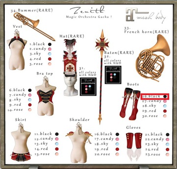 Second Life Marketplace - =Zenith=Magic Orchestra (Black) Glove
