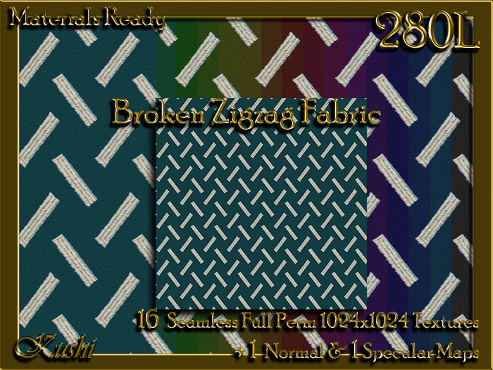 Second Life Marketplace - Broken Zigzag Fabric Seamless Textures