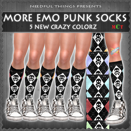 Second Life Marketplace - *NT* more Emo Punk Socks (Neko Style)