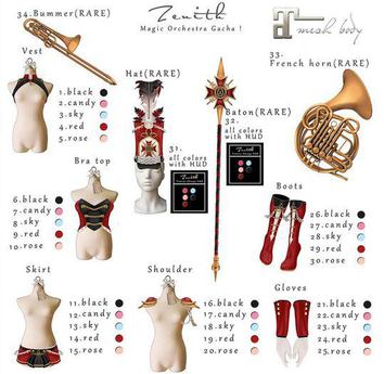 Second Life Marketplace - =Zenith=Magic Orchestra (Black) Vest