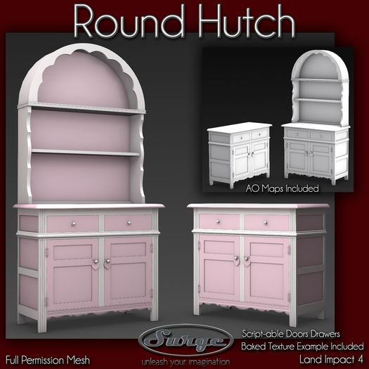 Second Life Marketplace - Round Hutch - Full Permission Mesh - Low Impact