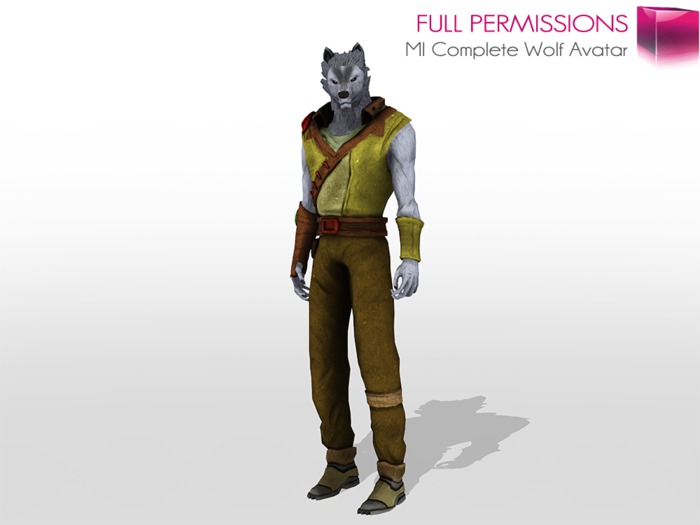 Second Life Marketplace - Full Perm MI Complete Wolf Avatar