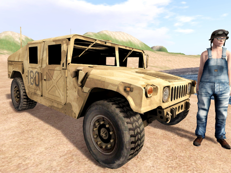 Second Life Marketplace - Military Humvee scripted 2 passengers