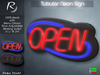 Second Life Marketplace - Riders Tubular Neon Sign - Open w/ Menu ...