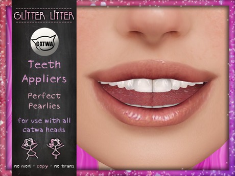 Second Life Marketplace - - Glitter Litter - Catwa Teeth Applier - Perfect