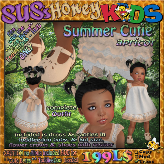 Second Life Marketplace - SUS HoneyKids Summer Cutie apricot