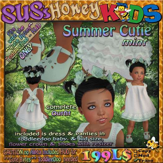 Second Life Marketplace - SUS HoneyKids Summer Cutie mint