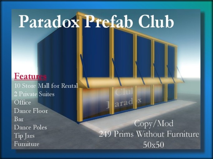 Second Life Marketplace - Club Prefab Club Paradox