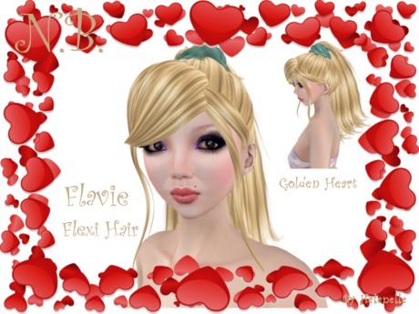 Second Life Marketplace - Flexi Hair - Flavie - Golden Heart