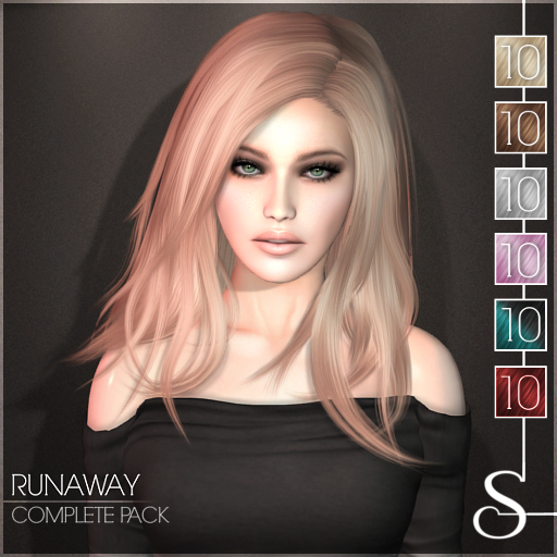 Second Life Marketplace - Stealthic - Runaway (Hair) Complete Package