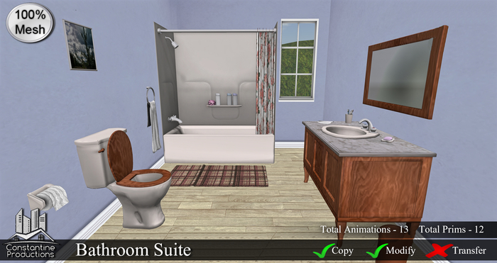 Second Life Marketplace - -CP- Bathroom Suite, 100% Mesh, 13 Animations ...