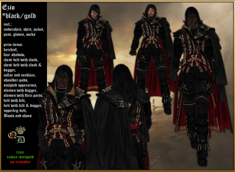 Second Life Marketplace - Ezio black/gold (Incl. Omega)