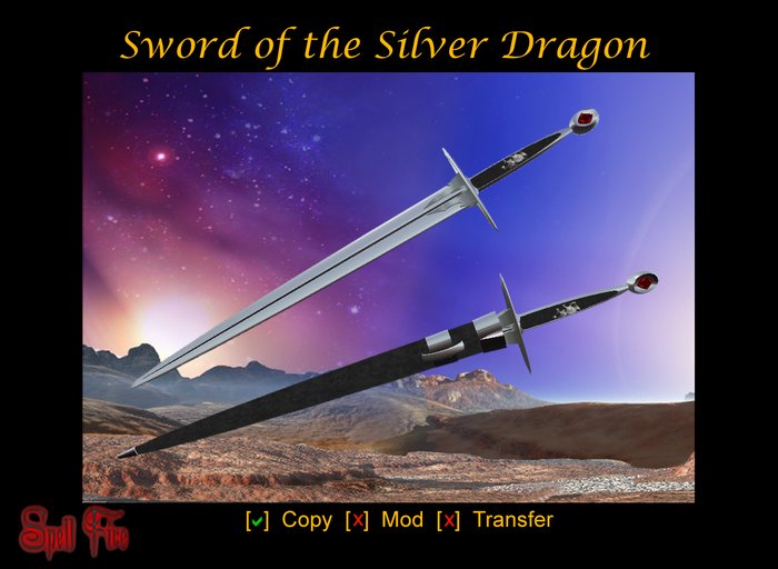 Second Life Marketplace - {SF} Sword of the Silver Dragon