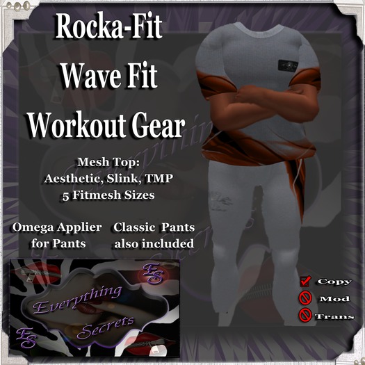 Second Life Marketplace - Rocka-Fit Wave Fit Male - Orange