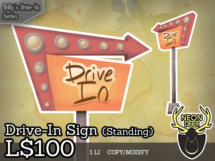 Second Life Marketplace - [[Neon Deer]] Dolly's Drive-In - Drive-In ...