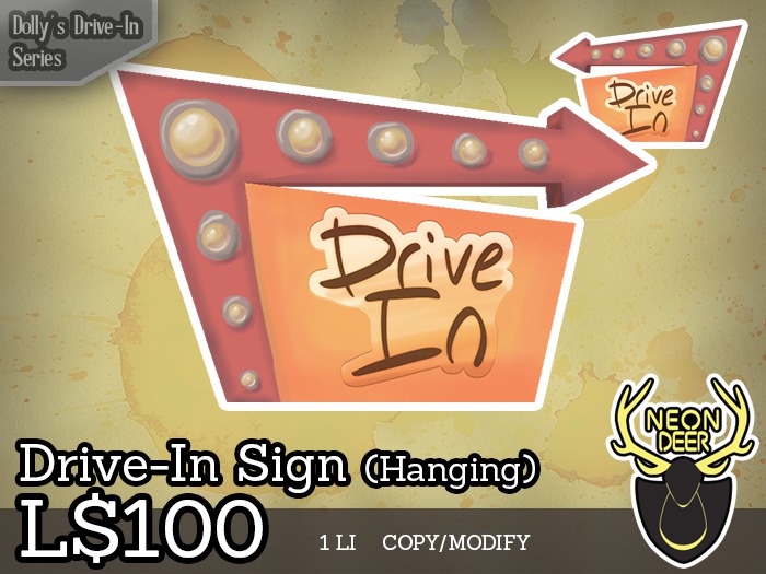 Second Life Marketplace - [[Neon Deer]] Dolly's Drive-In - Drive-In ...