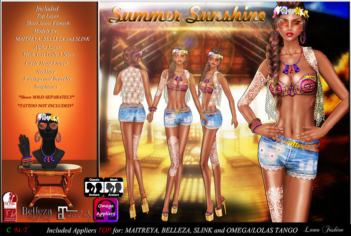 Second Life Marketplace - -Lamu Fashion-Outfit *SUMMER SUNSHINE* DEMO