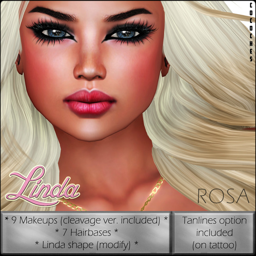 Second Life Marketplace - .:.CoCoChes.:. Linda Skin - Rosa