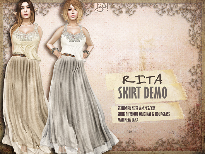 Second Life Marketplace - !gO! Rita skirt - DEMO