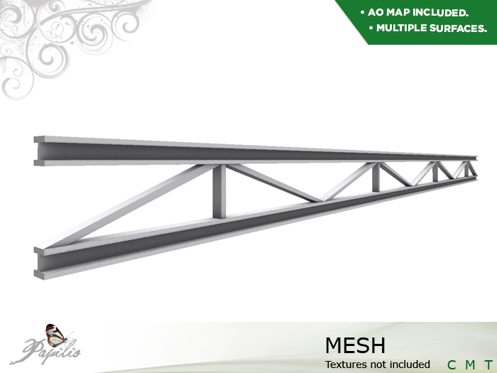 Second Life Marketplace - Mesh Fullperm Metal Roof Beam
