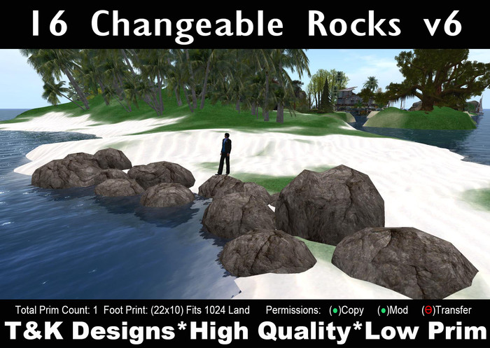 Second Life Marketplace - Rocks 16 In-line CHANGEABLE v6(22x10)1PCMo399 ...