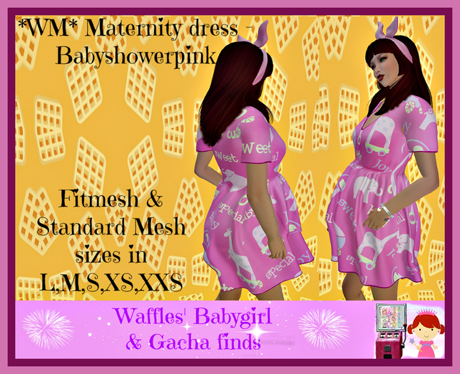 Second Life Marketplace - *WM* Maternity dress - Babyshowerpink