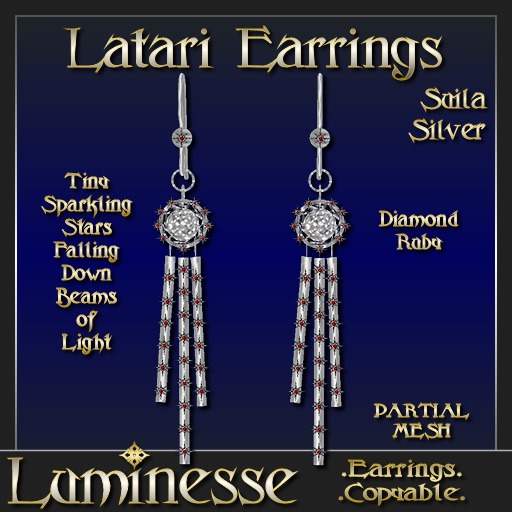 Second Life Marketplace - * * OUTLET PRICE * * LATARI Suila Earrings ...