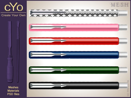 Second Life Marketplace - cYo SLarker Pens | Ballpoints, 8 meshes ...