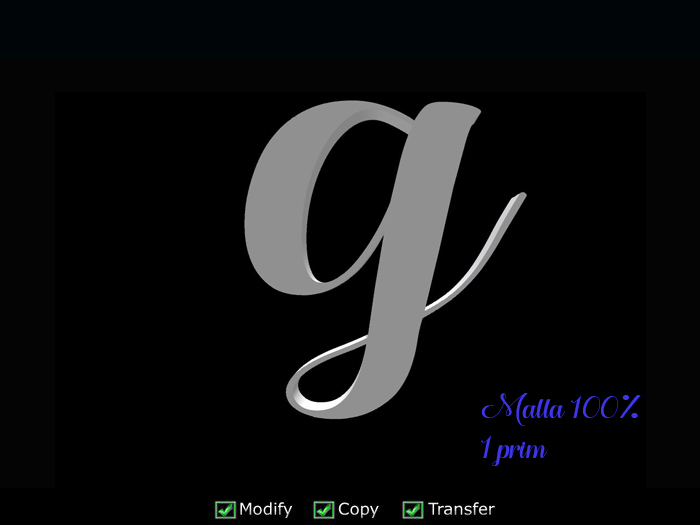 Second Life Marketplace - LETRA G MINUS